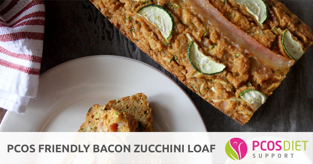 PCOS Friendly Bacon Zucchini Loaf